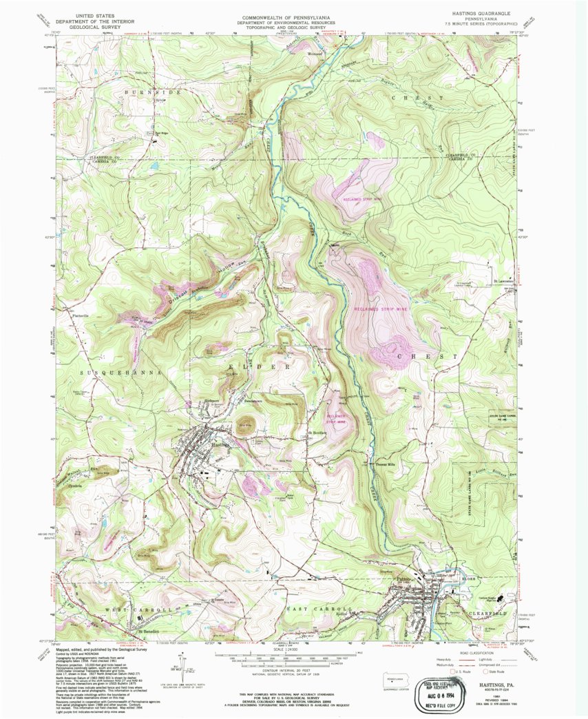 Hastings, PA (1961, 24000-Scale) Map by United States Geological Survey ...