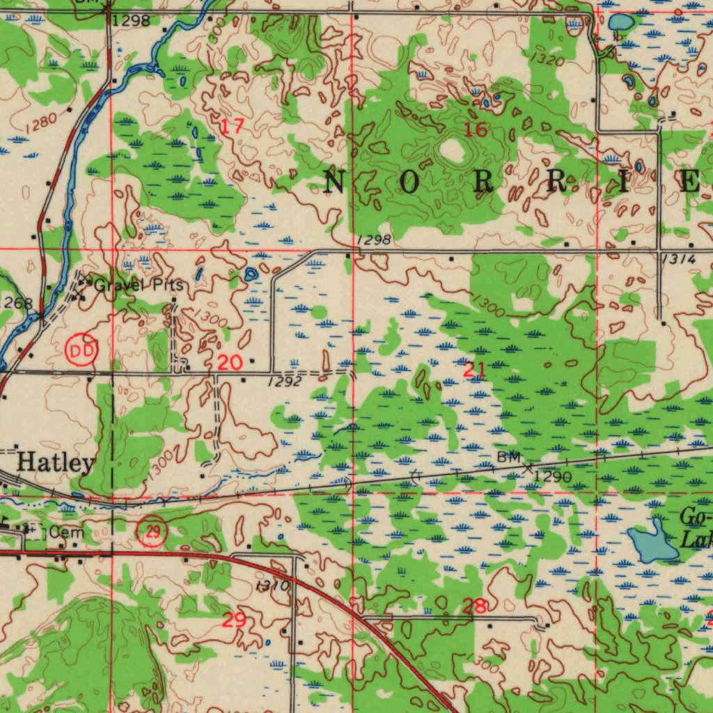 Hatley, WI (1964, 62500-Scale) Map by United States Geological Survey ...