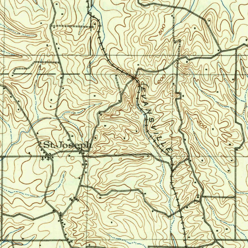 Haubstadt, IN (1903, 62500-Scale) Map by United States Geological ...