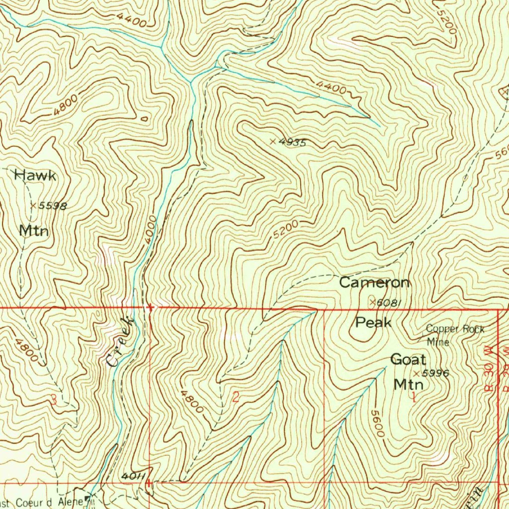 Haugan, MT-ID (1957, 62500-Scale) Map by United States Geological ...