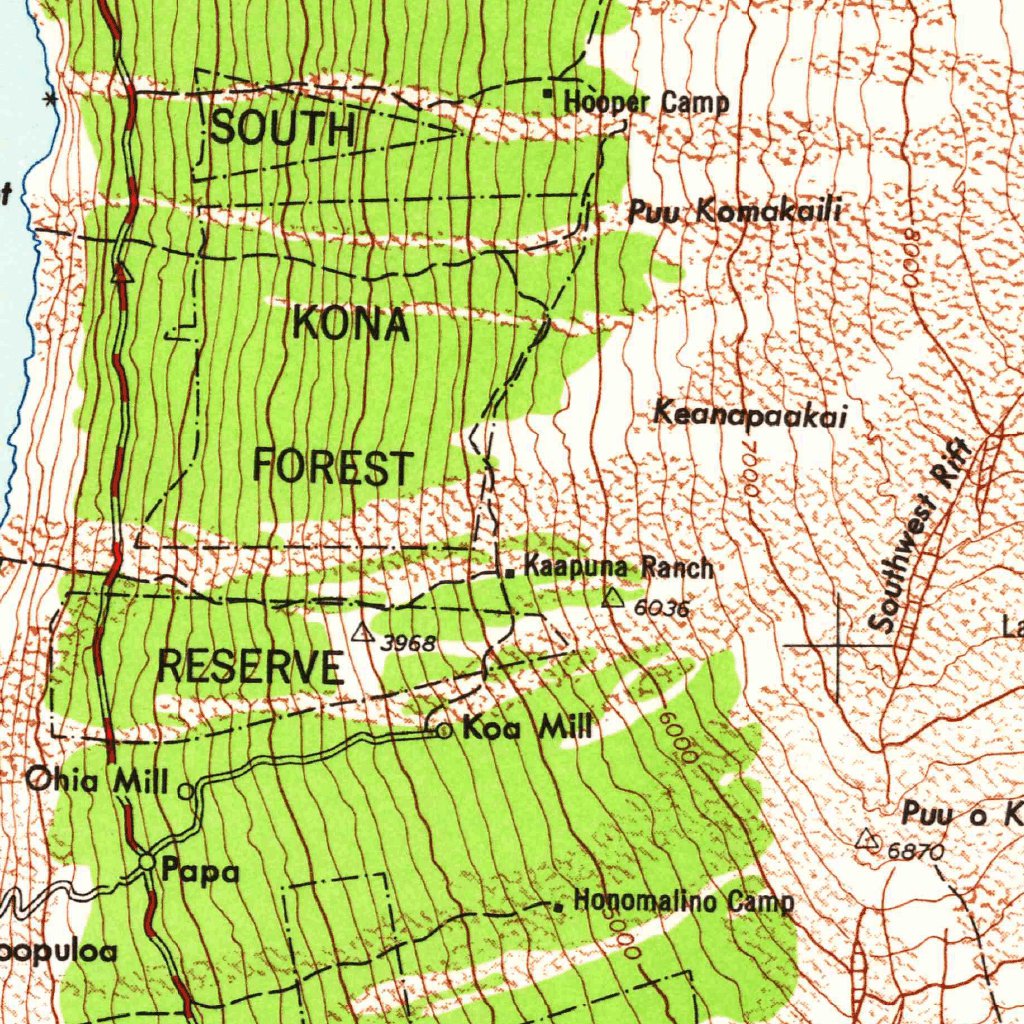 Hawaii South, HI (1962, 250000-Scale) Map by United States Geological ...
