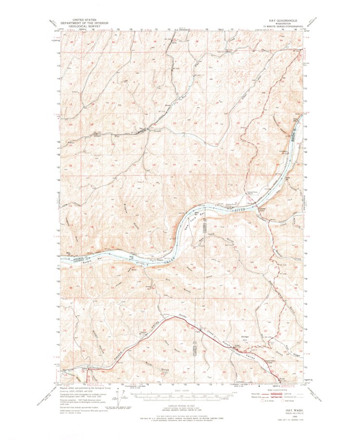 Hay, WA (1950, 62500-Scale) Map by United States Geological Survey ...