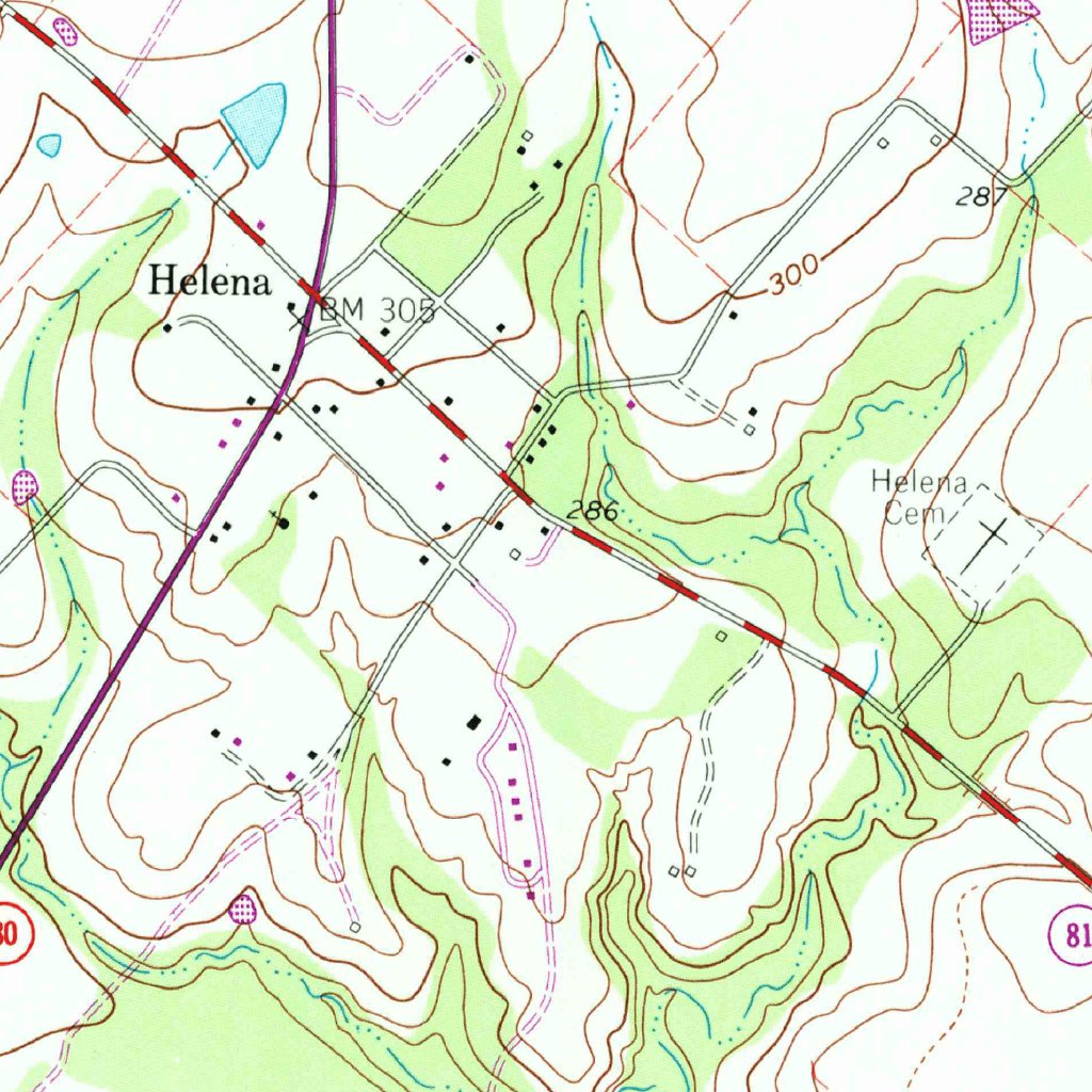 Helena, TX (1960, 24000-Scale) Map by United States Geological Survey ...