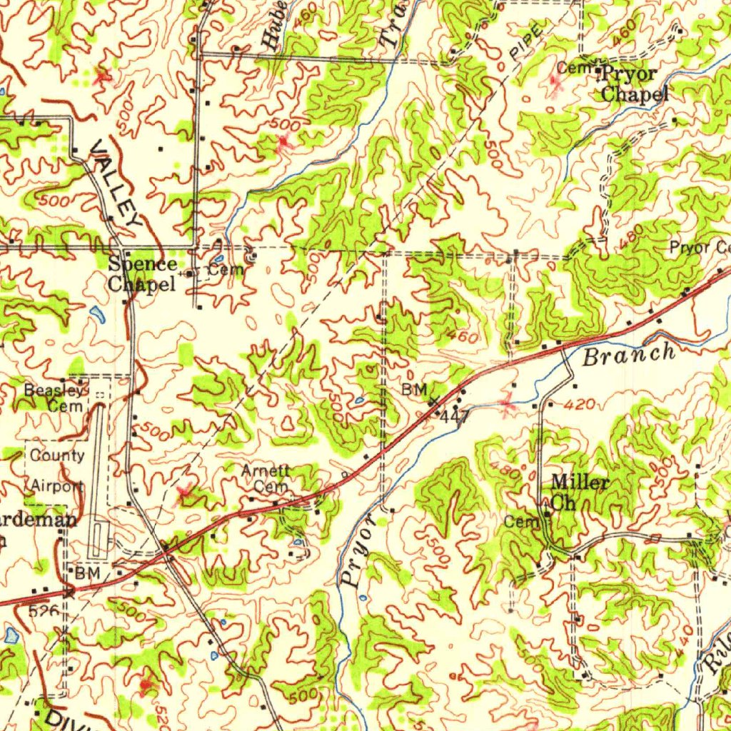 Hickory, KY (1951, 62500-Scale) Map by United States Geological Survey ...
