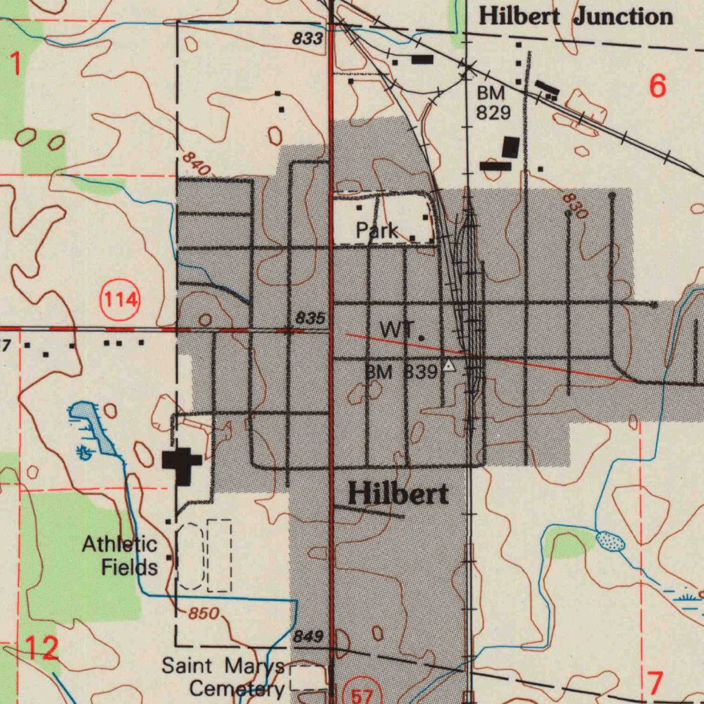 Hilbert, WI (1992, 24000-Scale) Map by United States Geological Survey ...