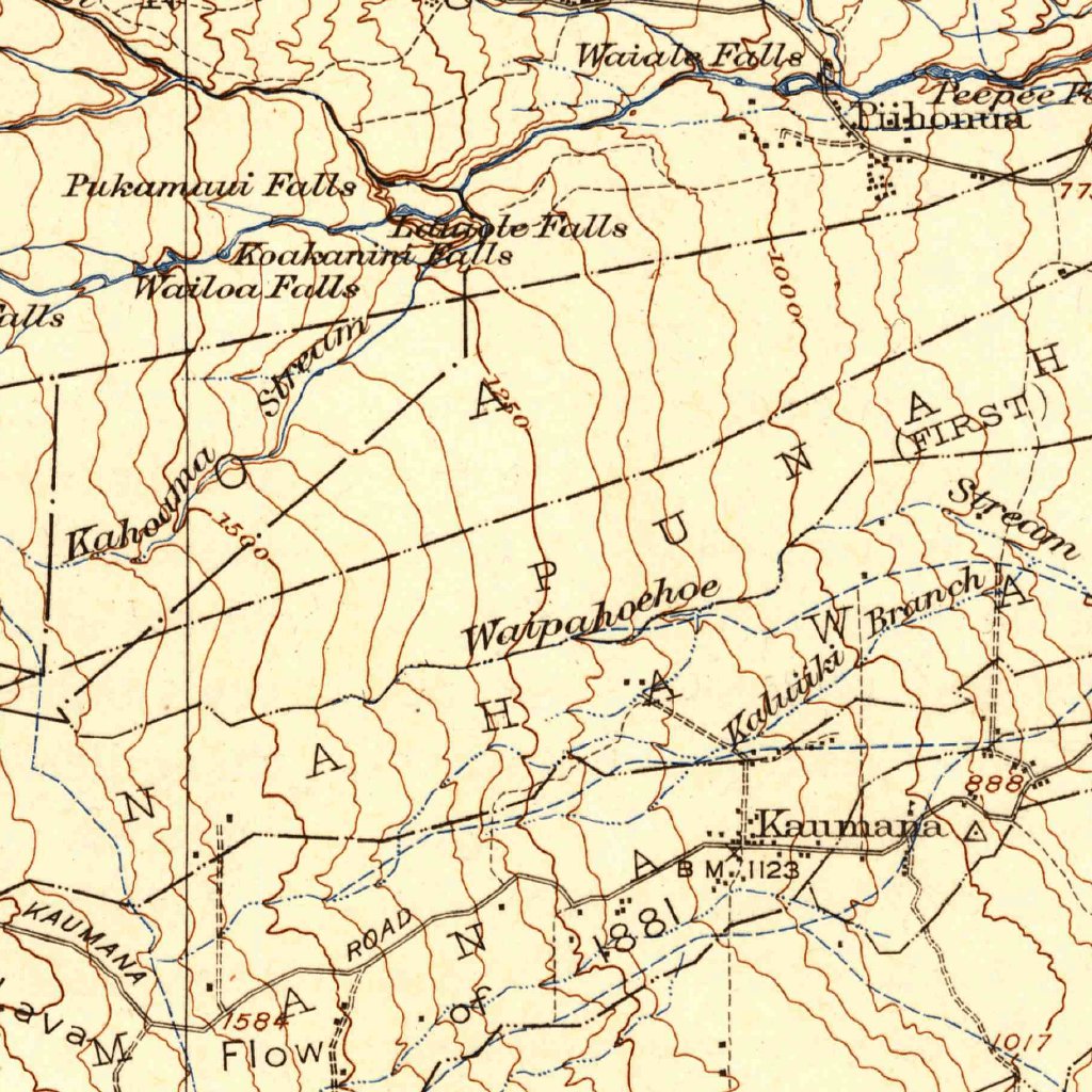Hilo, HI (1932, 62500-Scale) Map by United States Geological Survey ...
