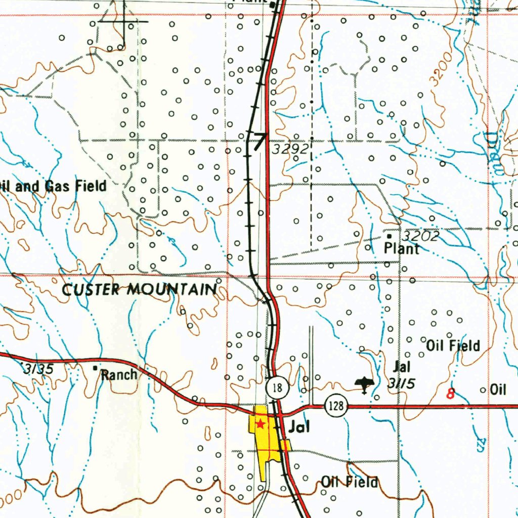 Hobbs, NM-TX (1954, 250000-Scale) Map by United States Geological ...