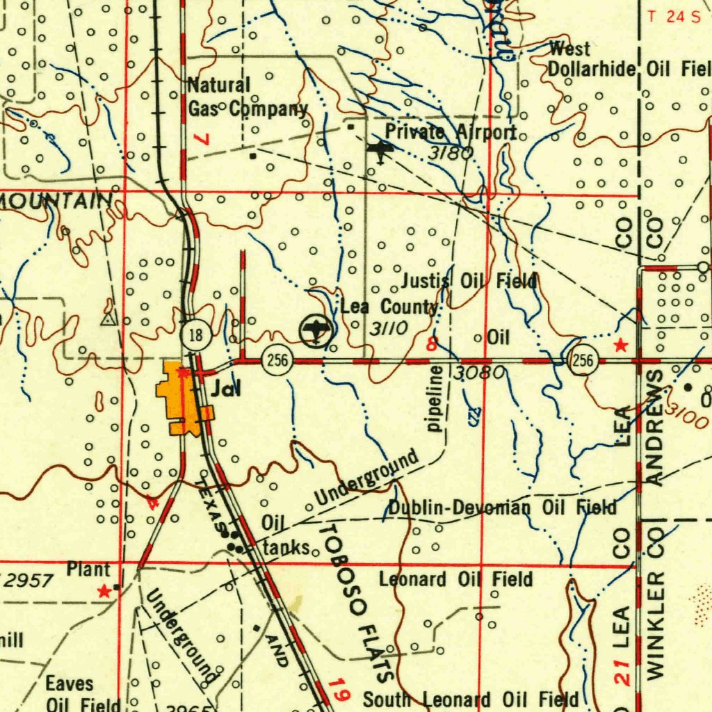 Hobbs, NM-TX (1958, 250000-Scale) Map by United States Geological ...