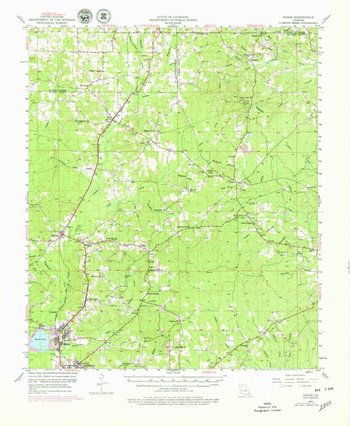 Hodge, LA (1953, 62500-Scale) Map by United States Geological Survey ...