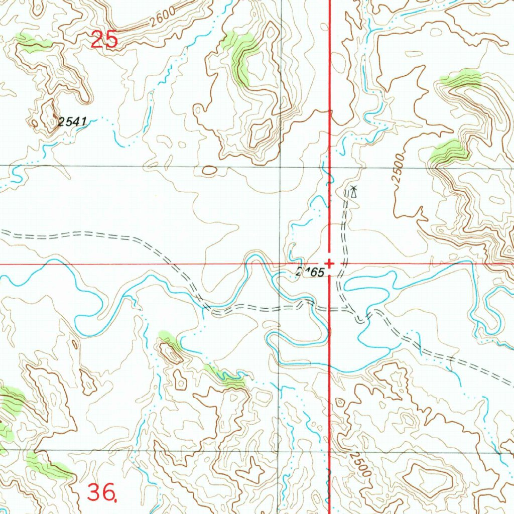 Hodges, MT (1982, 24000-Scale) Map by United States Geological Survey ...