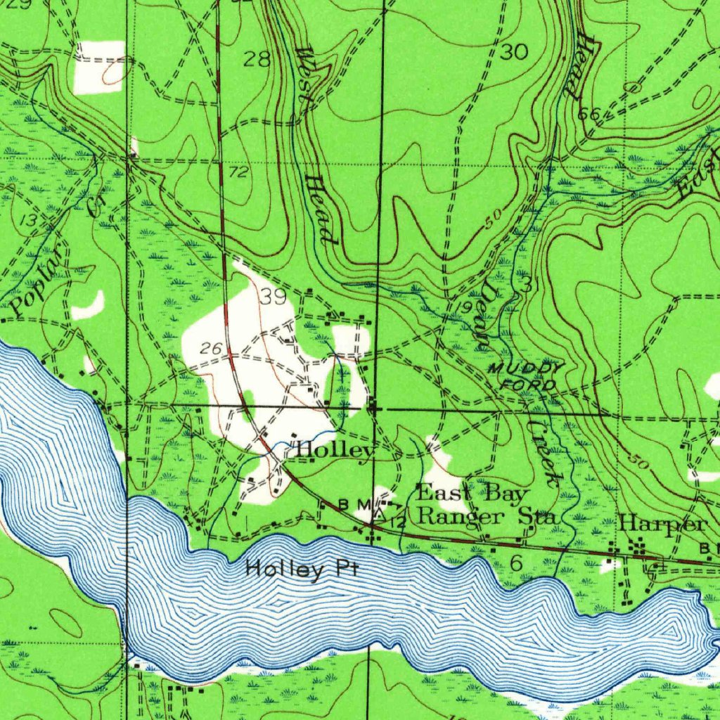 Holley, FL (1936, 62500-Scale) Map by United States Geological Survey ...