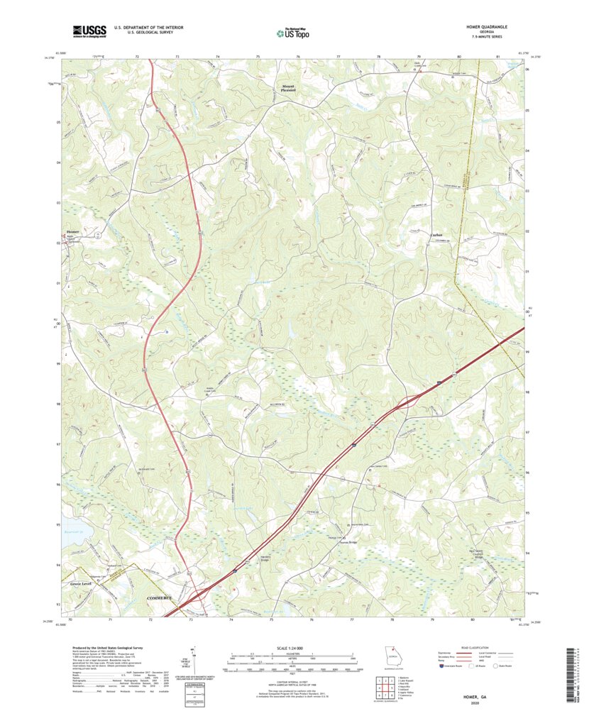 Homer, GA (2020, 24000-Scale) Map by United States Geological Survey ...