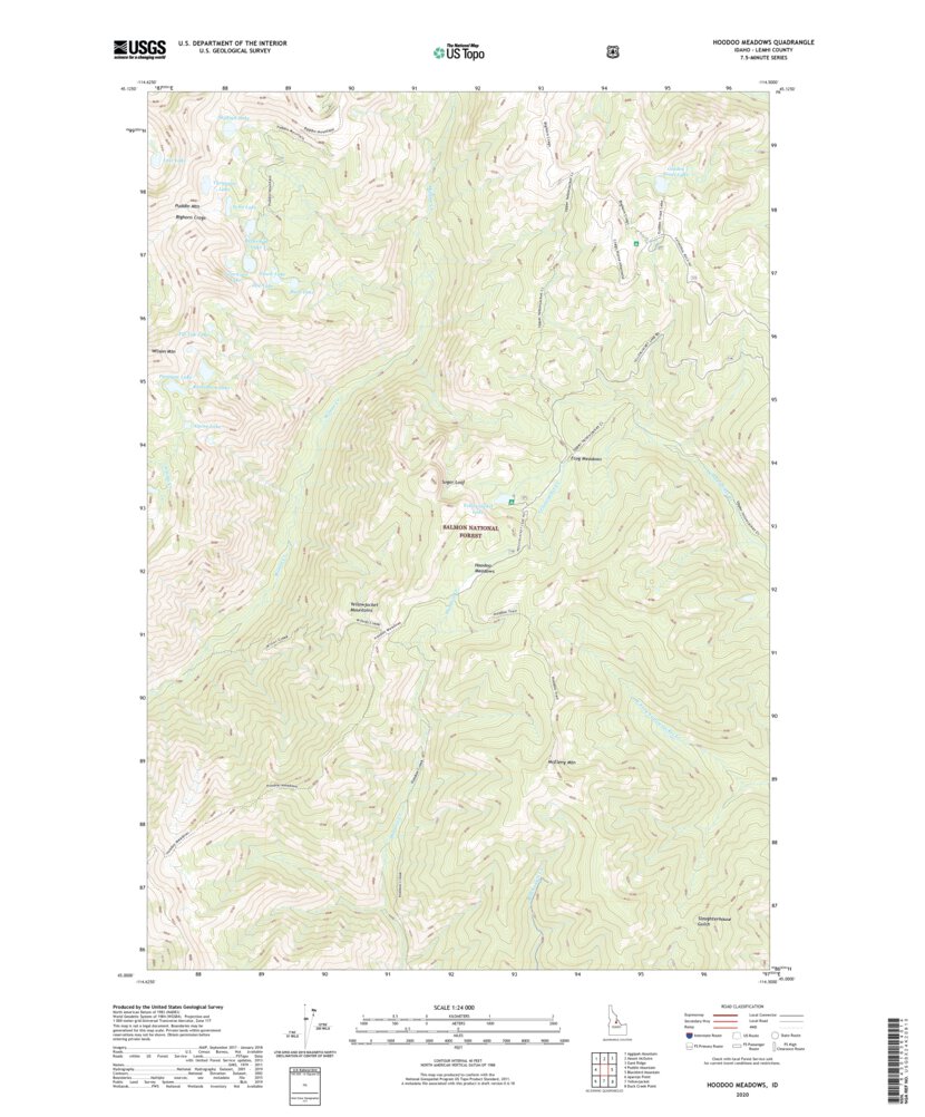 Hoodoo Meadows, ID (2020, 24000-Scale) Map by United States Geological ...