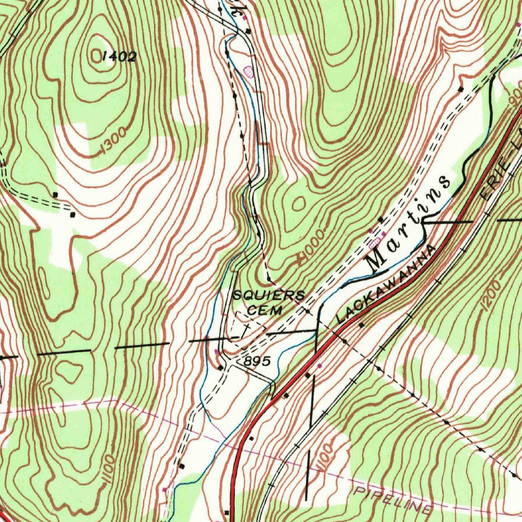 Hop Bottom, PA (1946, 24000-Scale) Map by United States Geological ...