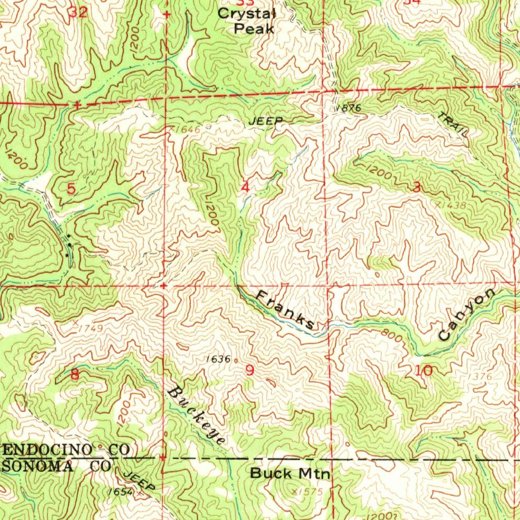 Hopland, CA (1960, 62500-Scale) Map by United States Geological Survey ...