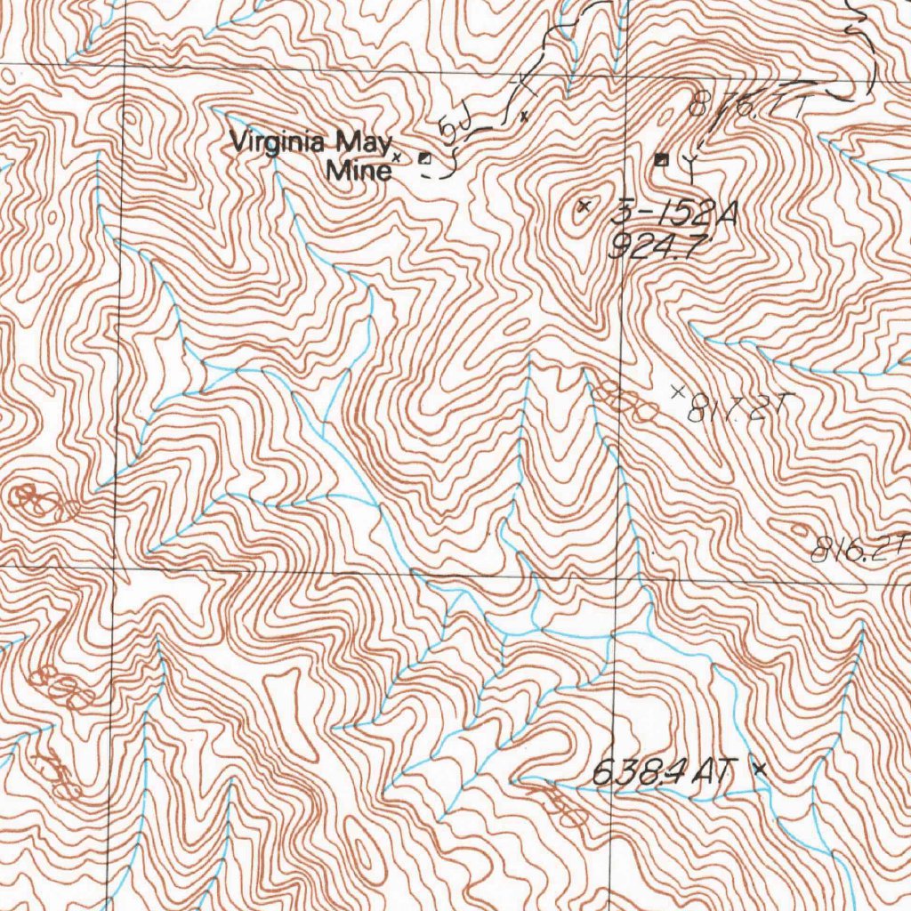 Horn Spring, CA (1983, 24000-Scale) Map by United States Geological ...