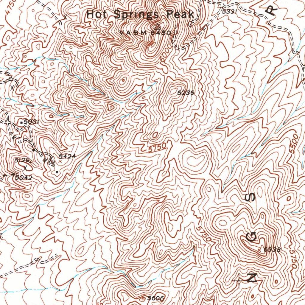 Hot Springs Peak, NV (1945, 62500-Scale) Map by United States ...
