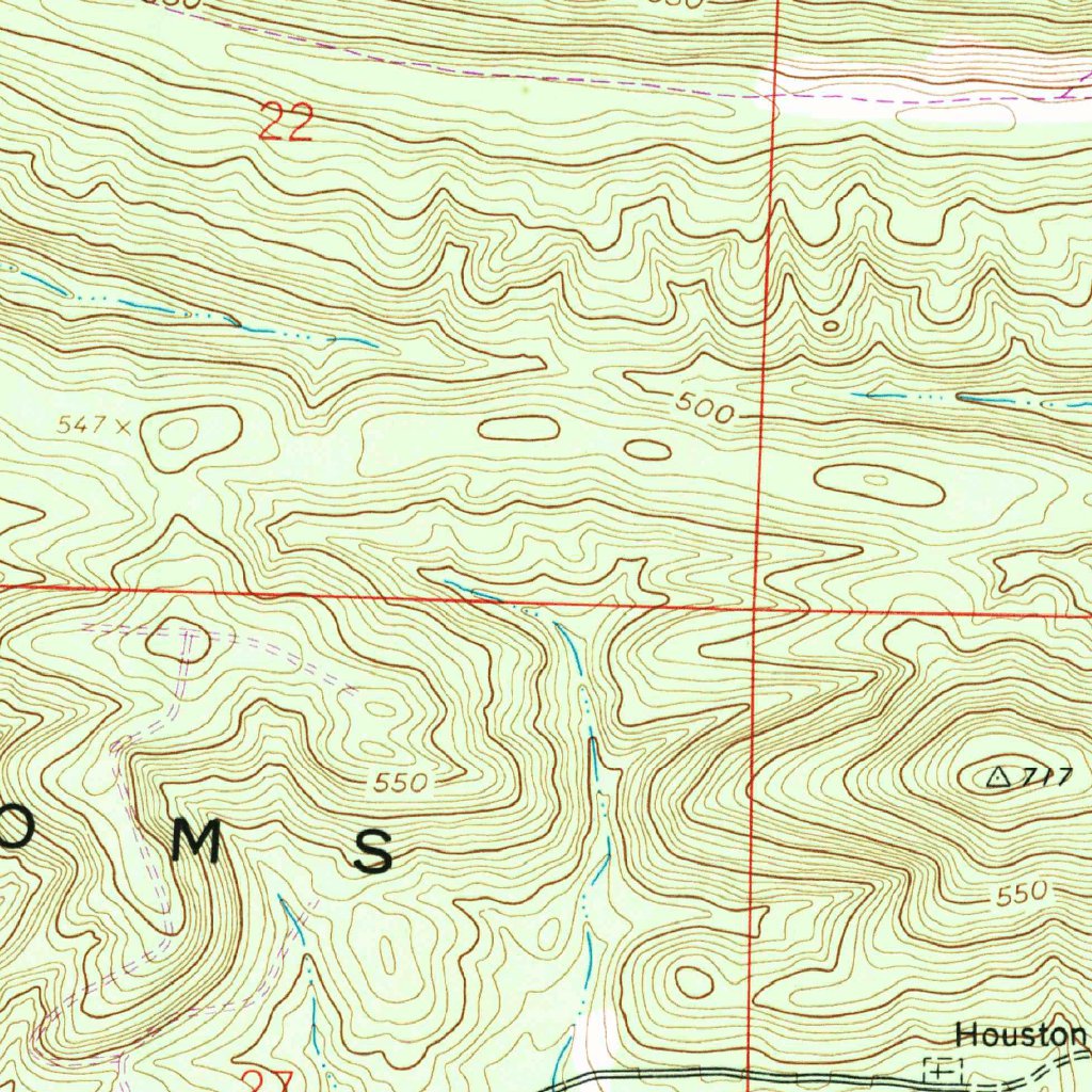 Houston, AR (1990, 24000-Scale) Map by United States Geological Survey ...