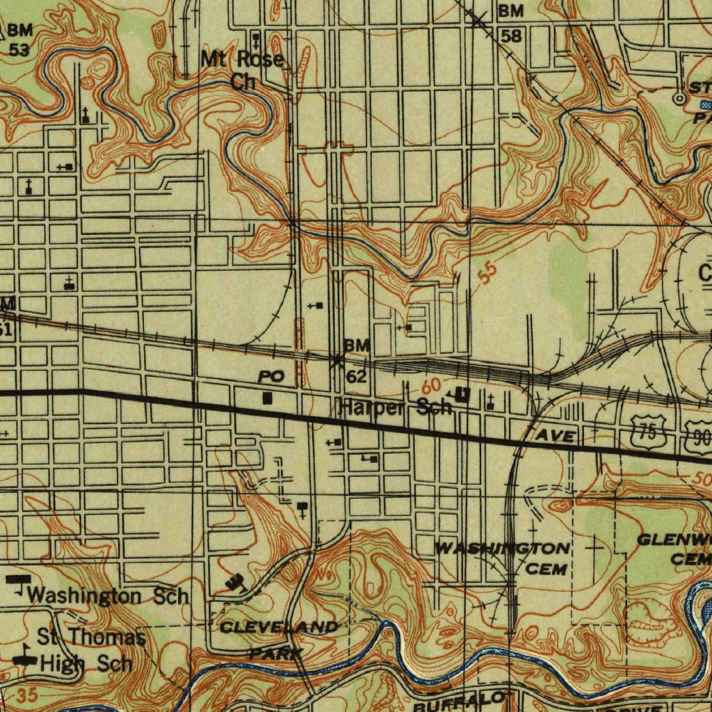 Houston Heights, TX (1946, 31680-Scale) Map by United States Geological ...