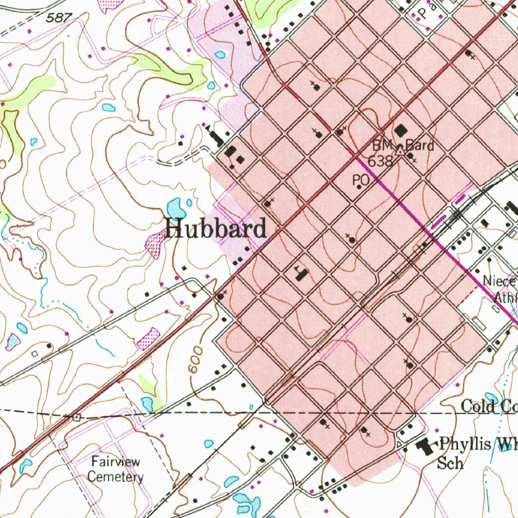 Hubbard, TX (1956, 24000-Scale) Map by United States Geological Survey ...