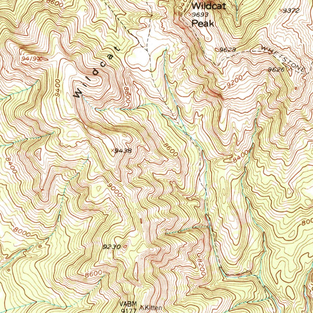 Huckleberry Mountain, WY (1956, 62500-Scale) Map by United States ...