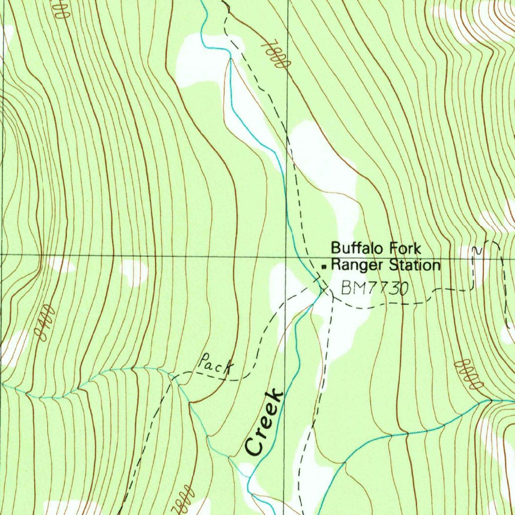 Hummingbird Peak, MT-WY (1987, 24000-Scale) Map by United States ...