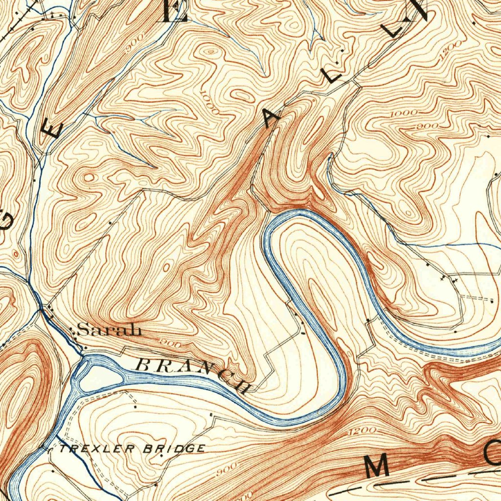 Huntingdon, PA (1901, 62500-Scale) Map by United States Geological ...