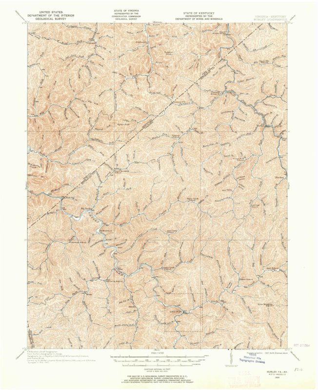 Hurley, VA-KY (1915, 62500-Scale) Map by United States Geological ...