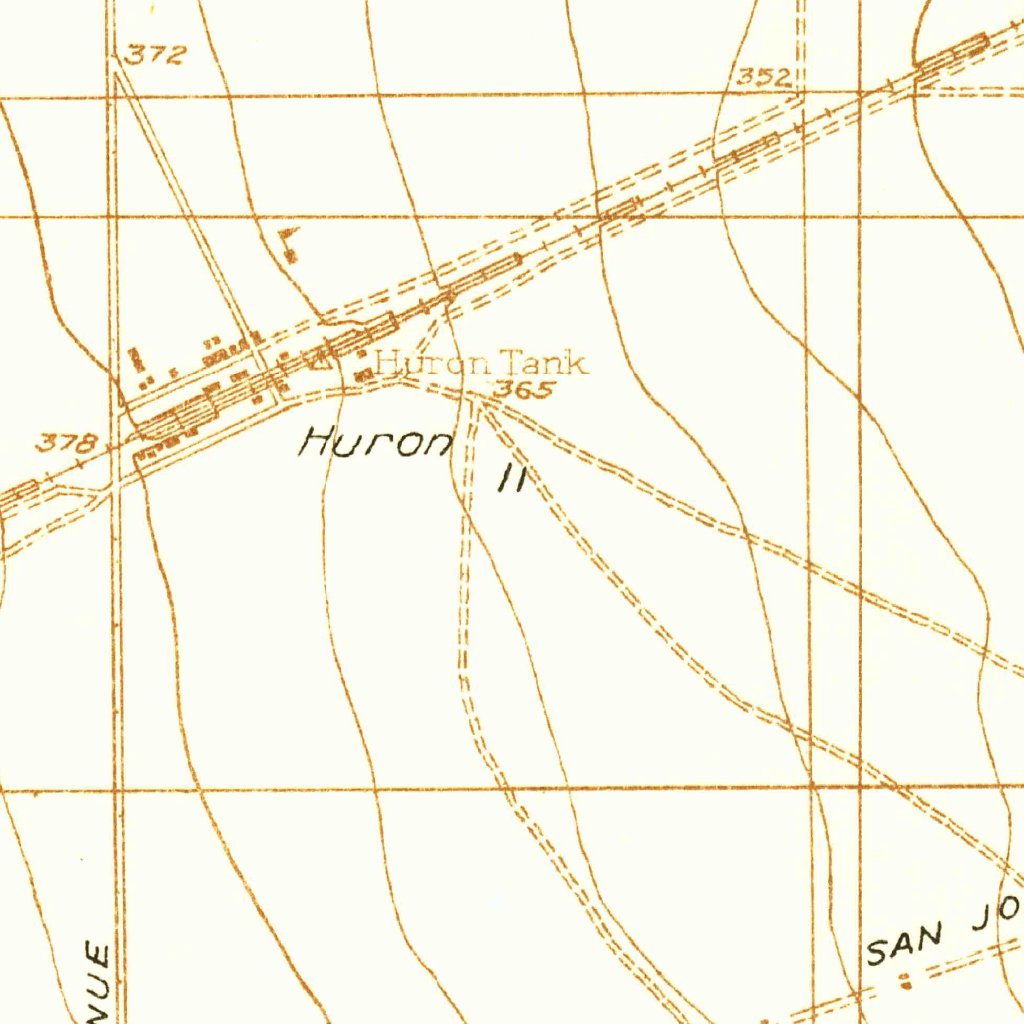 Huron, CA (1933, 31680-Scale) Map by United States Geological Survey ...