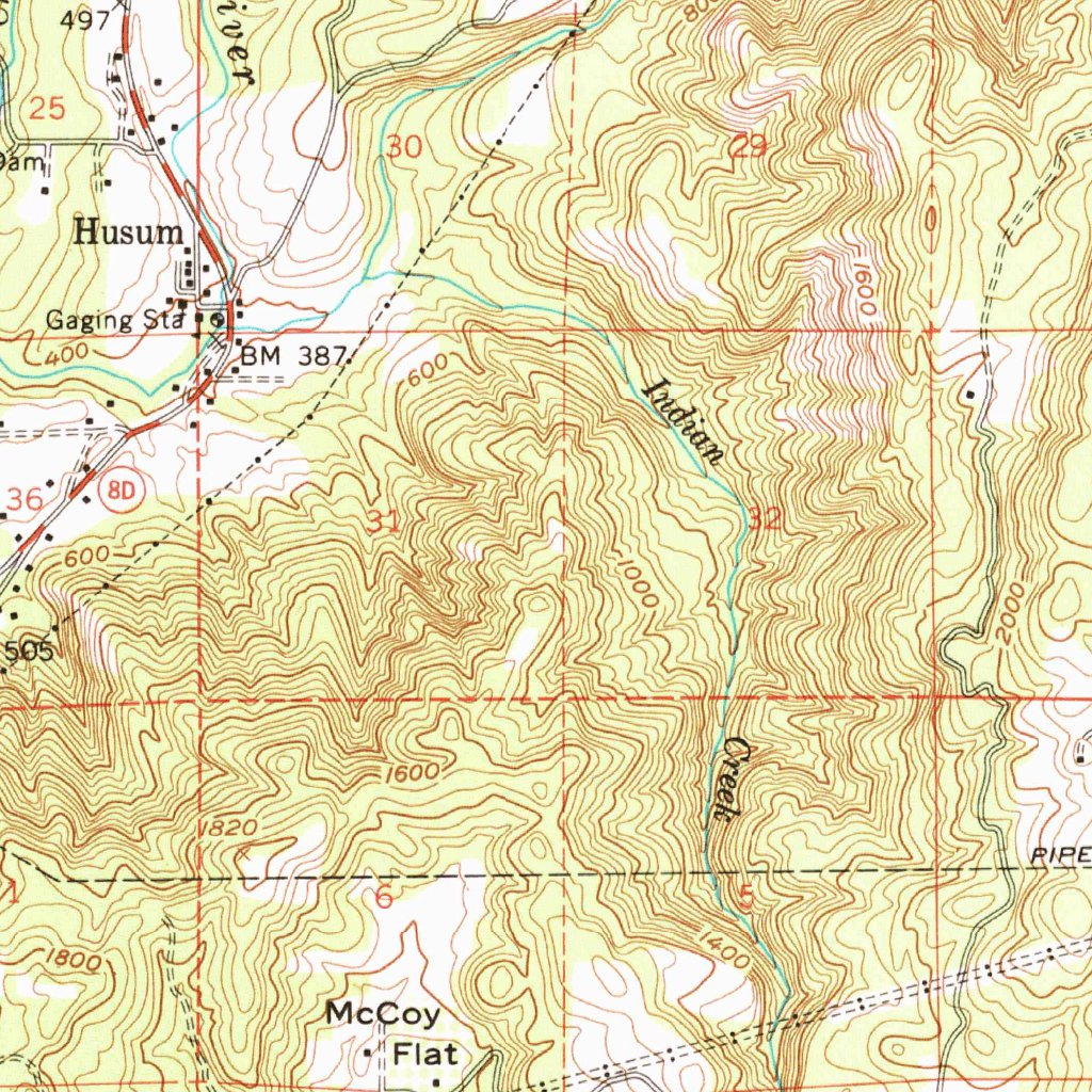 Husum, WA (1957, 62500-Scale) Map by United States Geological Survey ...