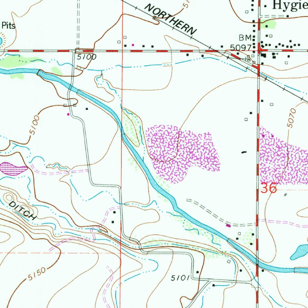 Hygiene, CO (1968, 24000-Scale) Map by United States Geological Survey ...