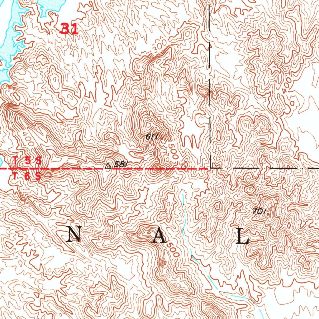 Imperial Reservoir, AZ-CA (1955, 24000-Scale) Map by United States ...