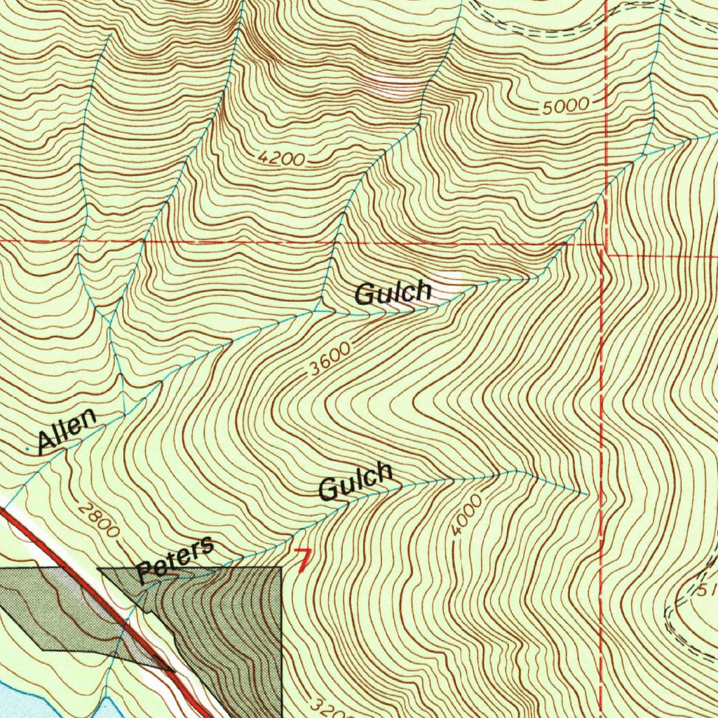 Inch Mountain, MT (1997, 24000-Scale) Map by United States Geological ...