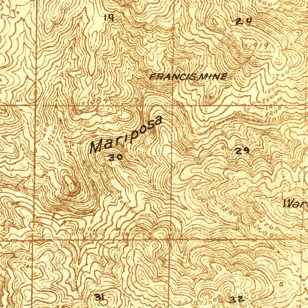Indian Gulch, CA (1919, 48000-Scale) Map by United States Geological ...