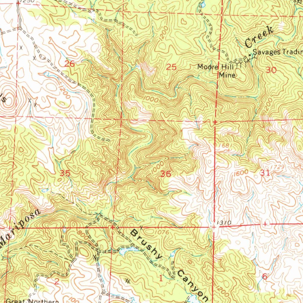 Indian Gulch, CA (1962, 62500-Scale) Map by United States Geological ...