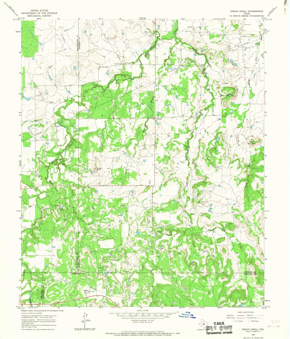 Indian Knoll, TX (1965, 24000-Scale) Map by United States Geological ...