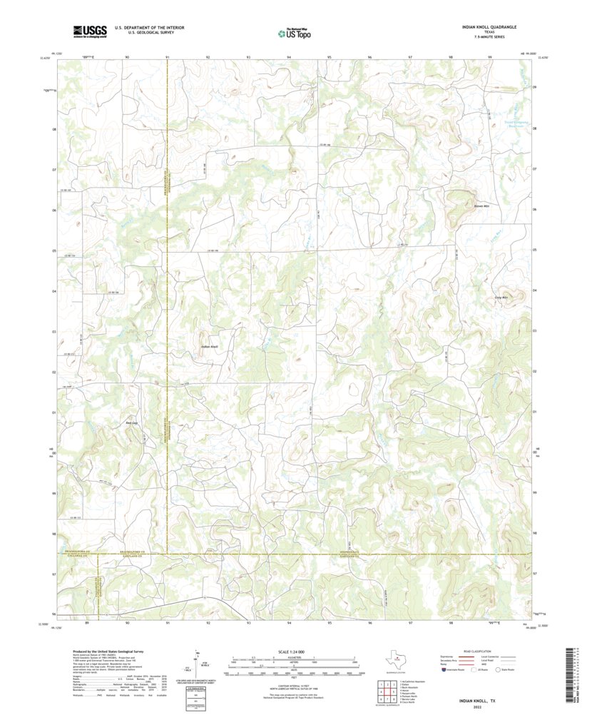 Indian Knoll, TX (2022, 24000-Scale) Map by United States Geological ...
