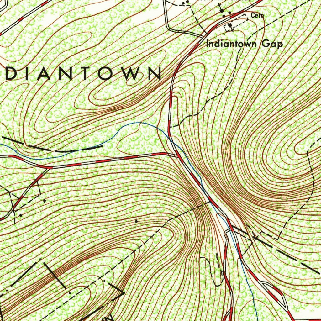 Indiantown Gap, PA (1947, 24000-Scale) Map by United States Geological ...