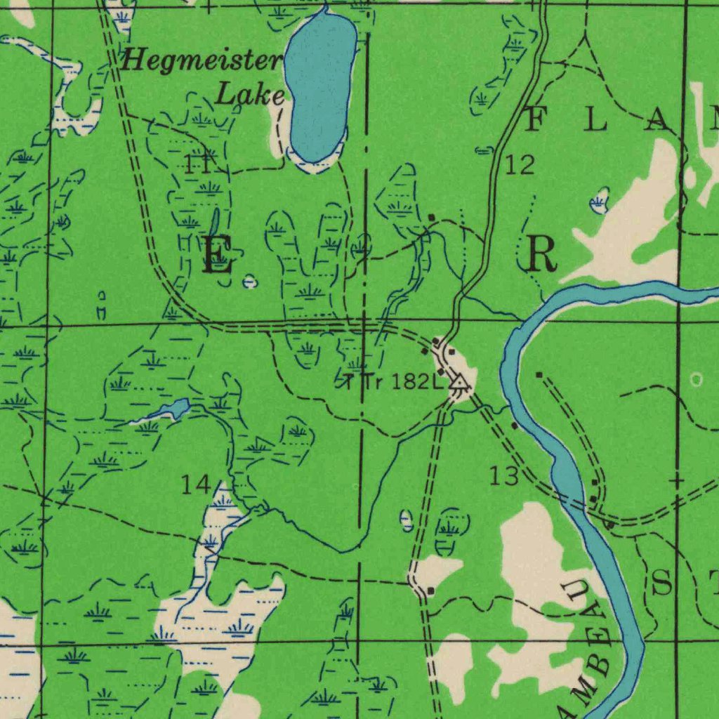 Ingram, WI (1945, 48000-Scale) Map by United States Geological Survey ...