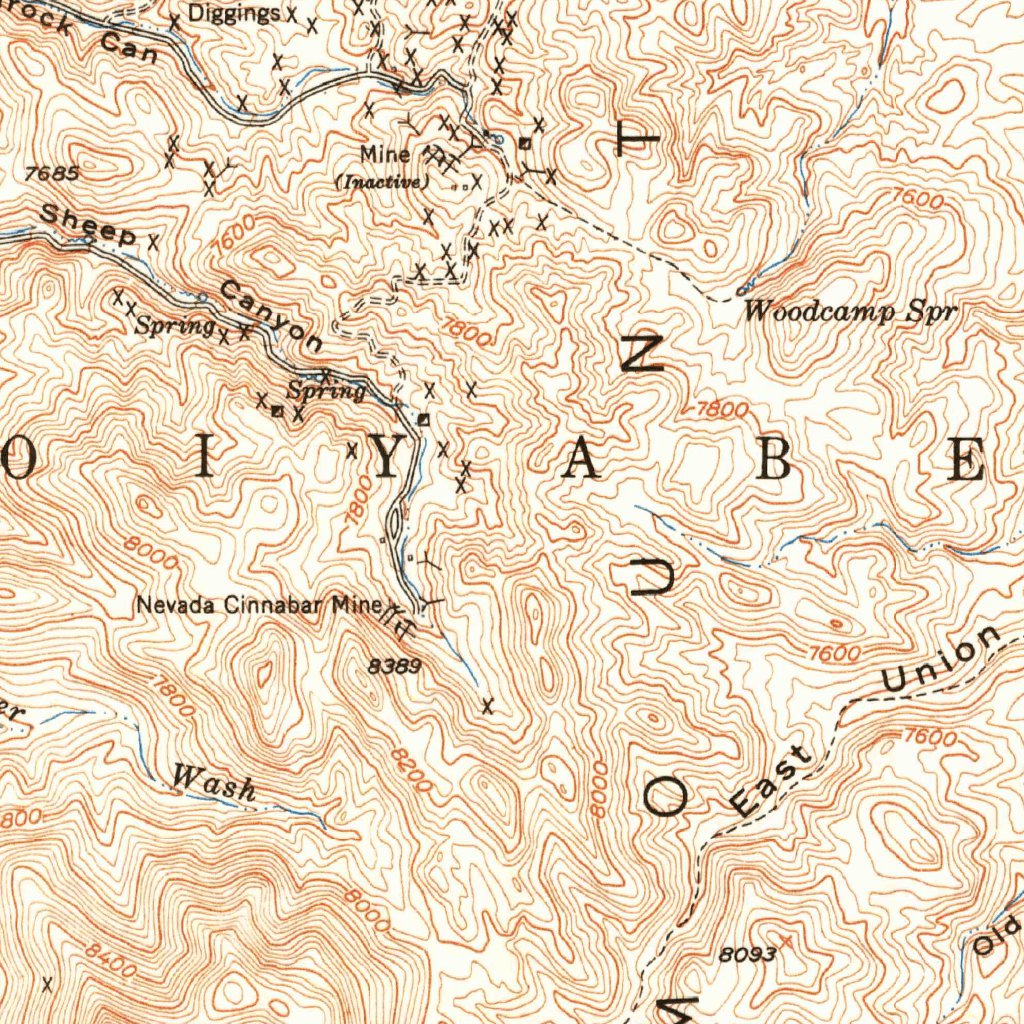 Ione, NV (1950, 62500-Scale) Map by United States Geological Survey ...