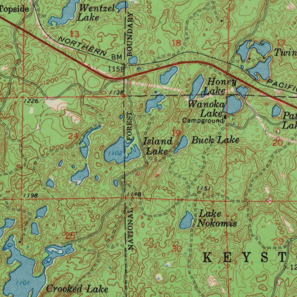 Iron Lake, WI (1961, 62500-Scale) Map by United States Geological ...