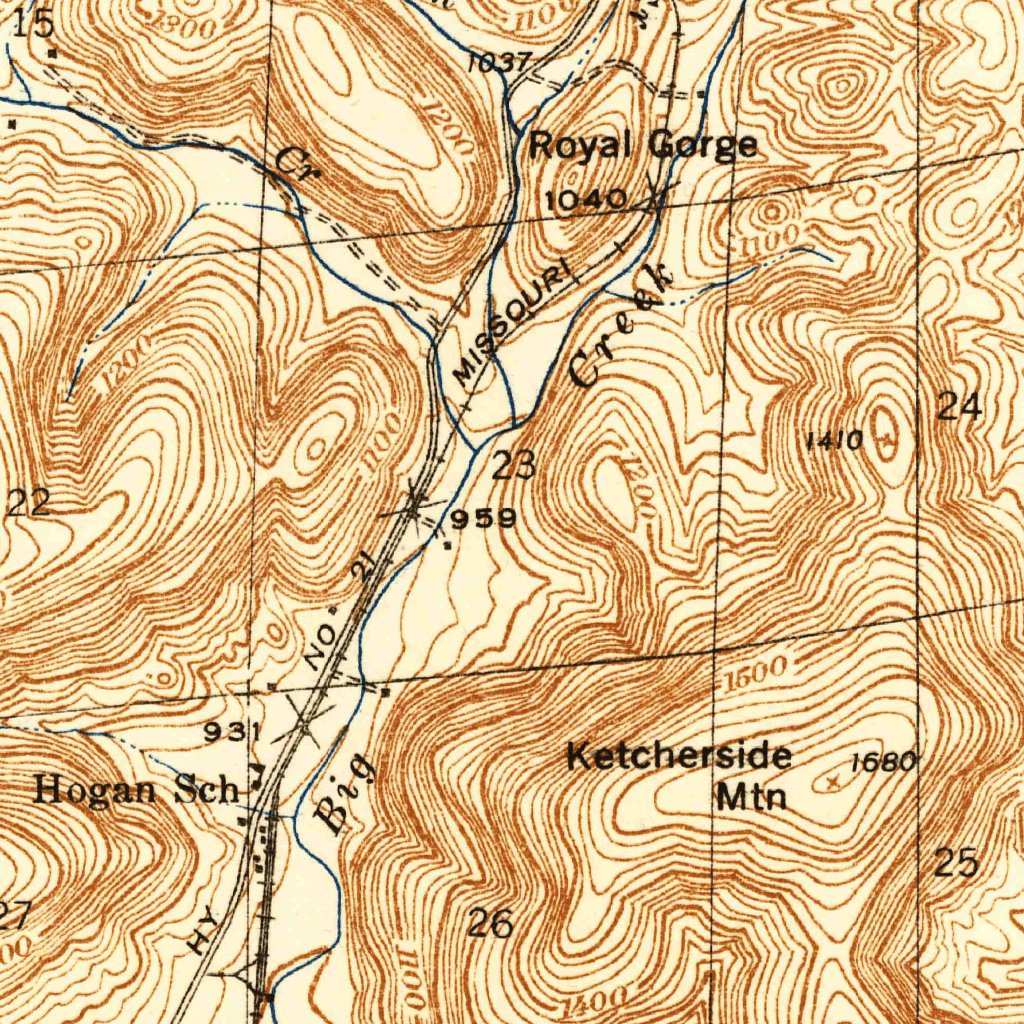 Ironton, MO (1937, 48000-Scale) Map by United States Geological Survey ...