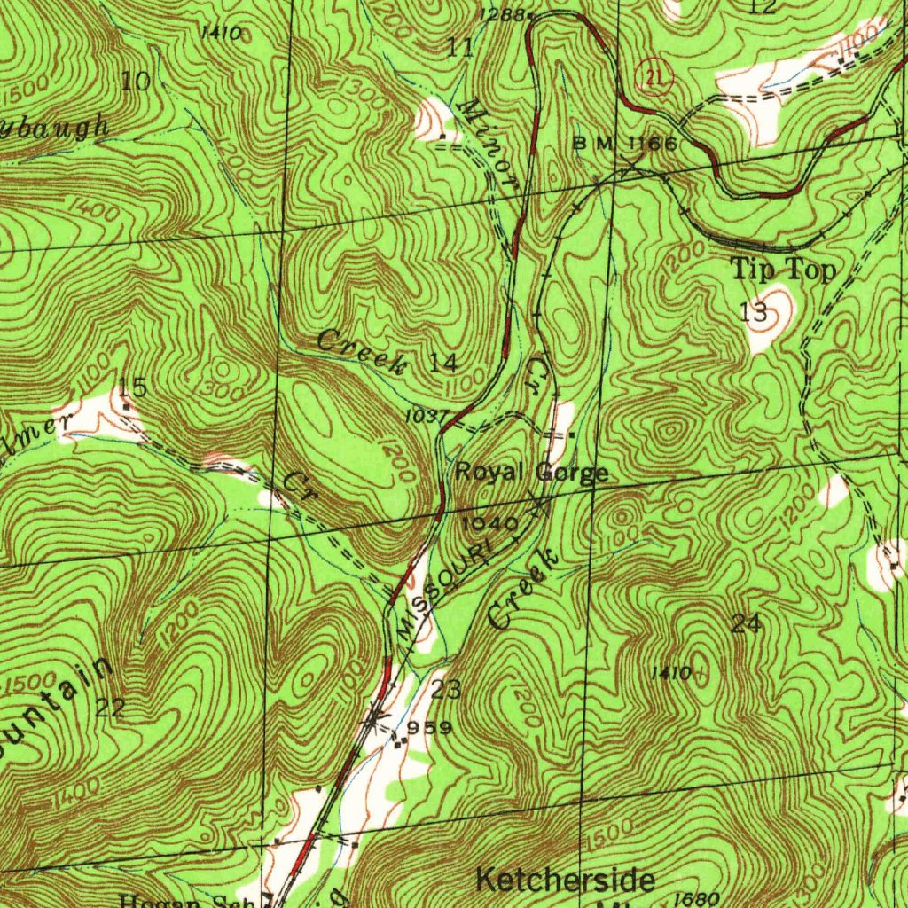 Ironton, MO (1945, 62500-Scale) Map by United States Geological Survey ...
