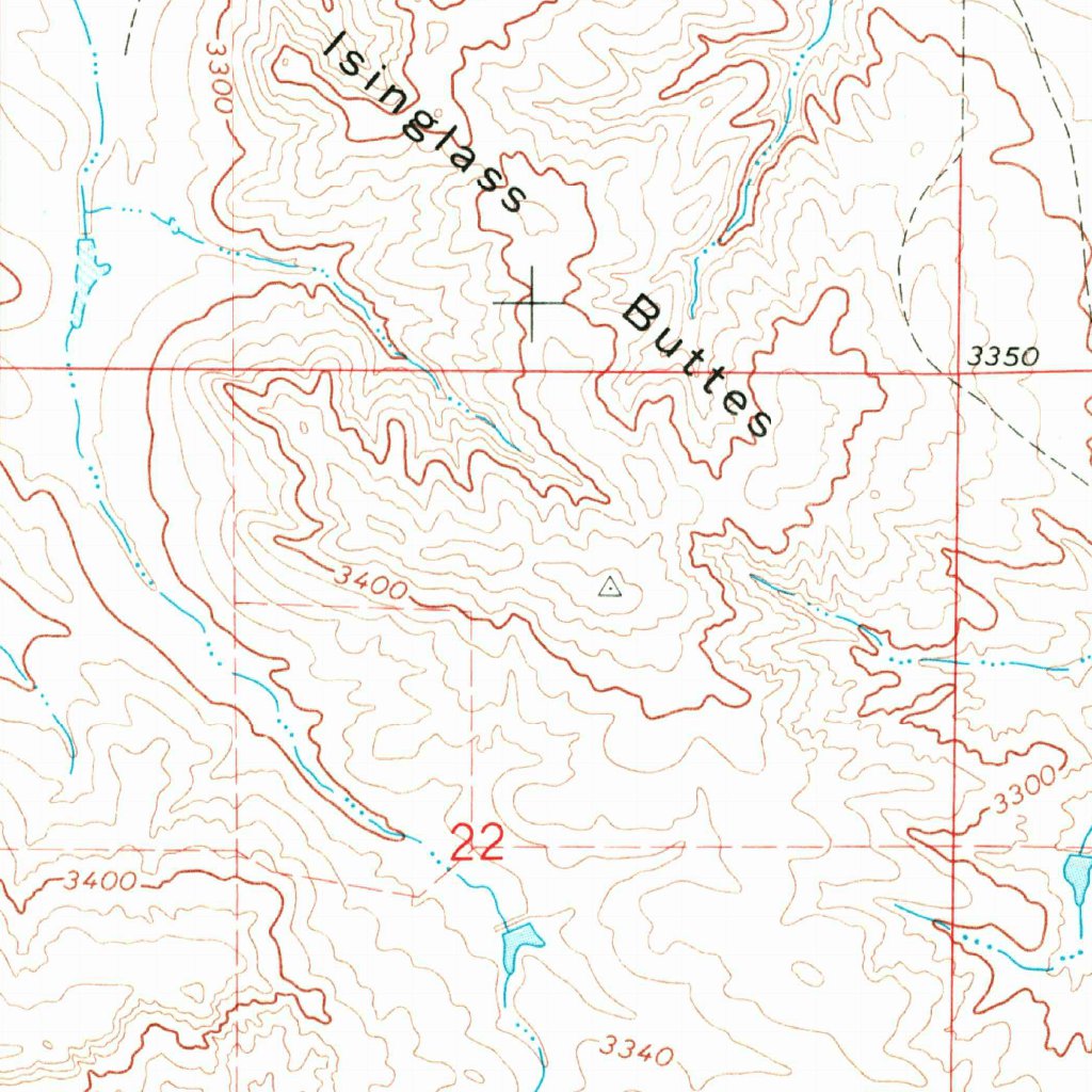 Isinglass Buttes, NE (1970, 24000-Scale) Map by United States ...