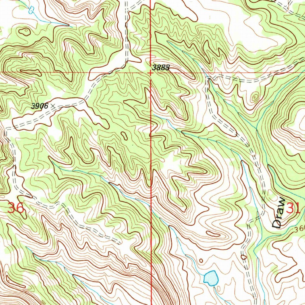 J K Butte, SD (1993, 24000-Scale) Map by United States Geological ...