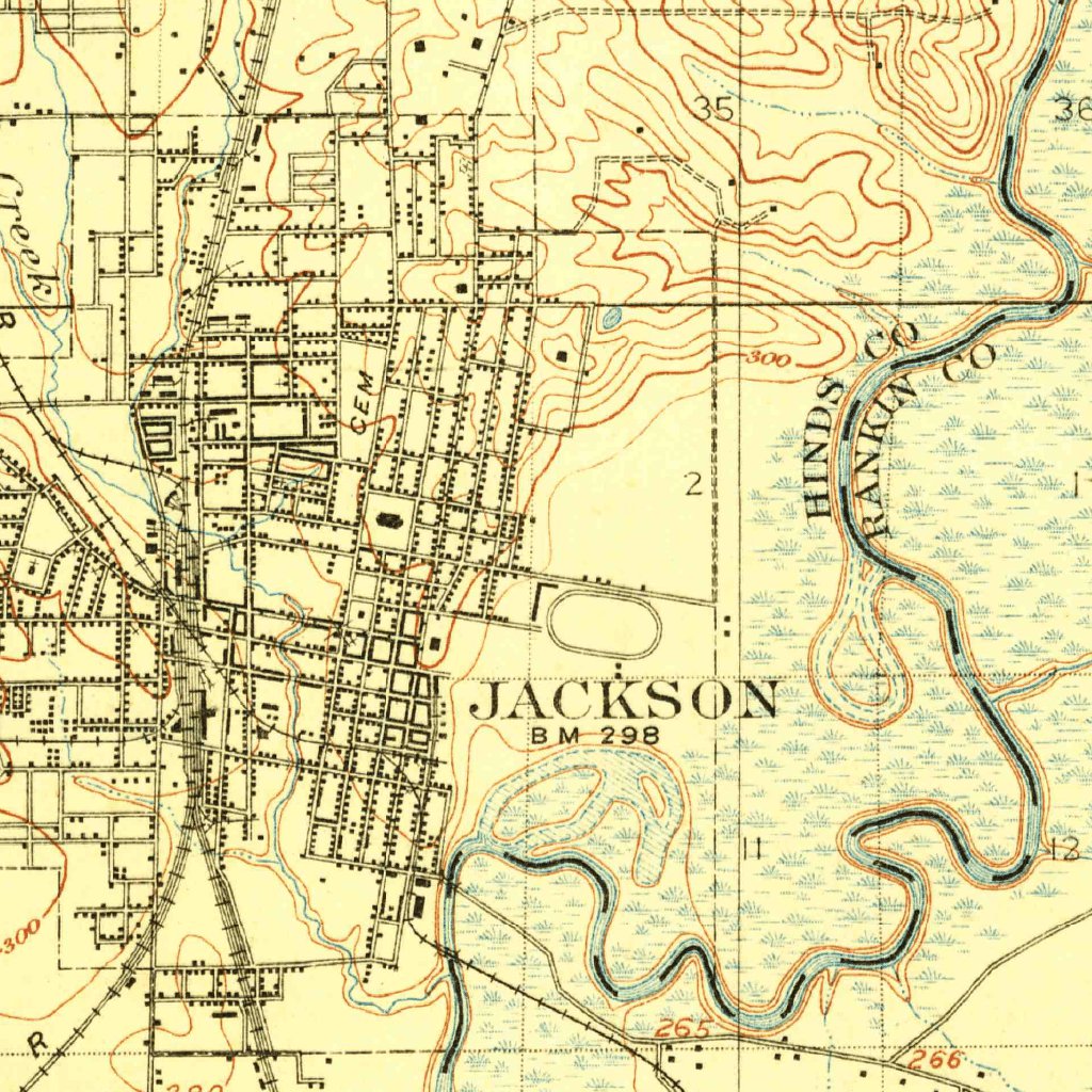 Jackson, MS (1908, 62500-Scale) Map by United States Geological Survey ...