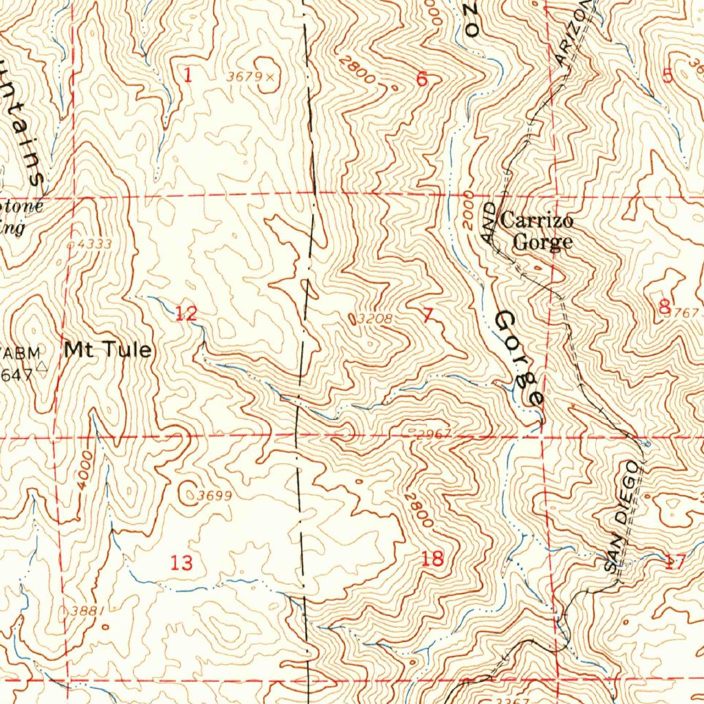 Jacumba, CA (1959, 62500-Scale) Map by United States Geological Survey ...