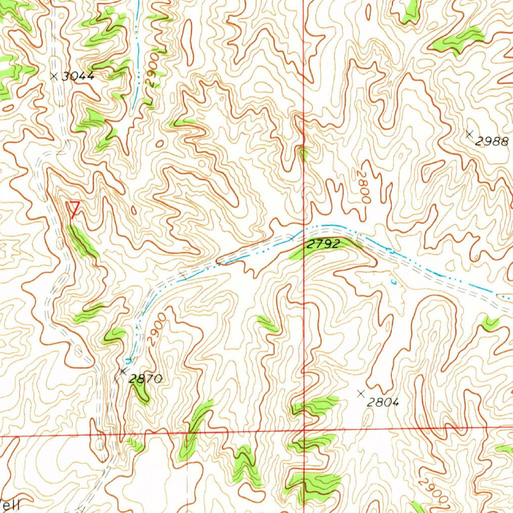 Jeffrey Reservoir SE, NE (1970, 24000-Scale) Map by United States ...