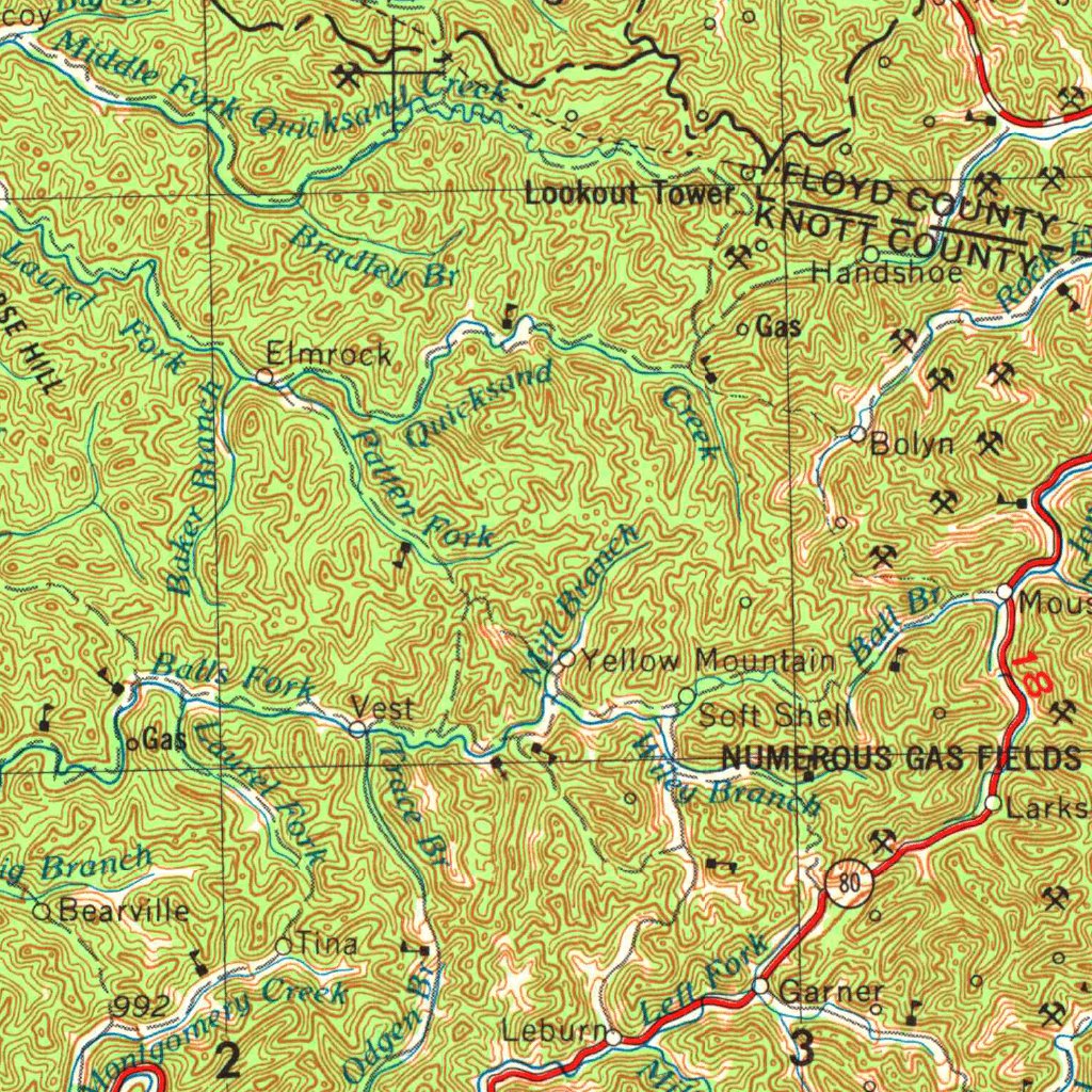 Jenkins, KY-VA-WV (1957, 250000-Scale) Map by United States Geological ...