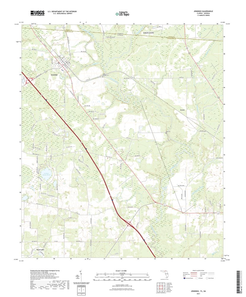 Jennings, FL (2021, 24000-Scale) Map by United States Geological Survey ...